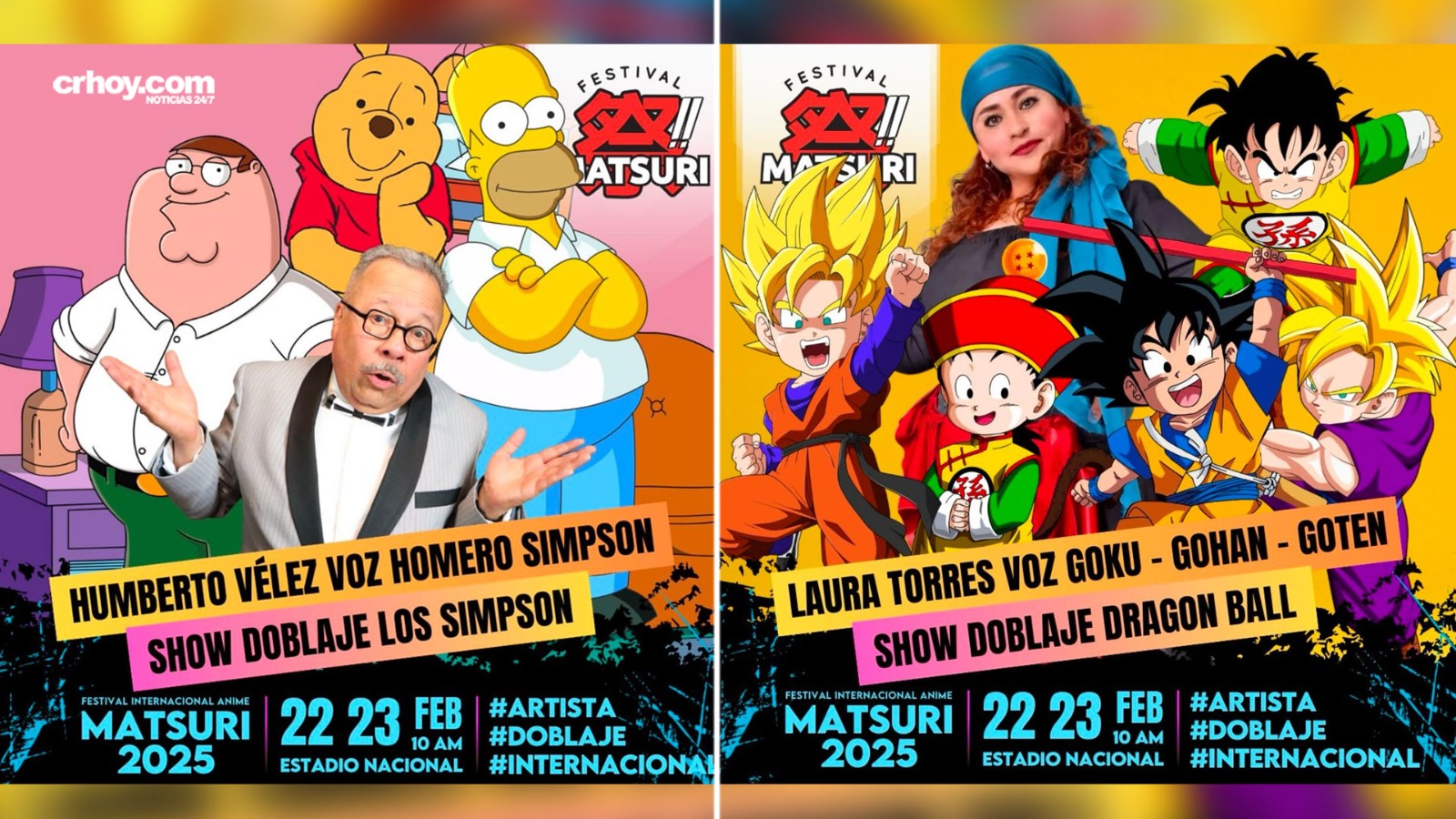 Festival Matsuri traerá las voces de Gokú y Homero Simpson este fin de semana | CRHoy.com