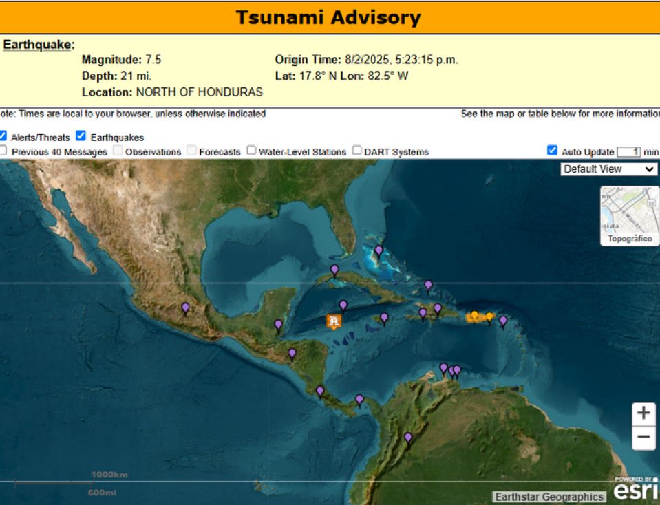 Sismo de magnitud 7,6 sacude el Caribe y genera alerta de tsunami en ...